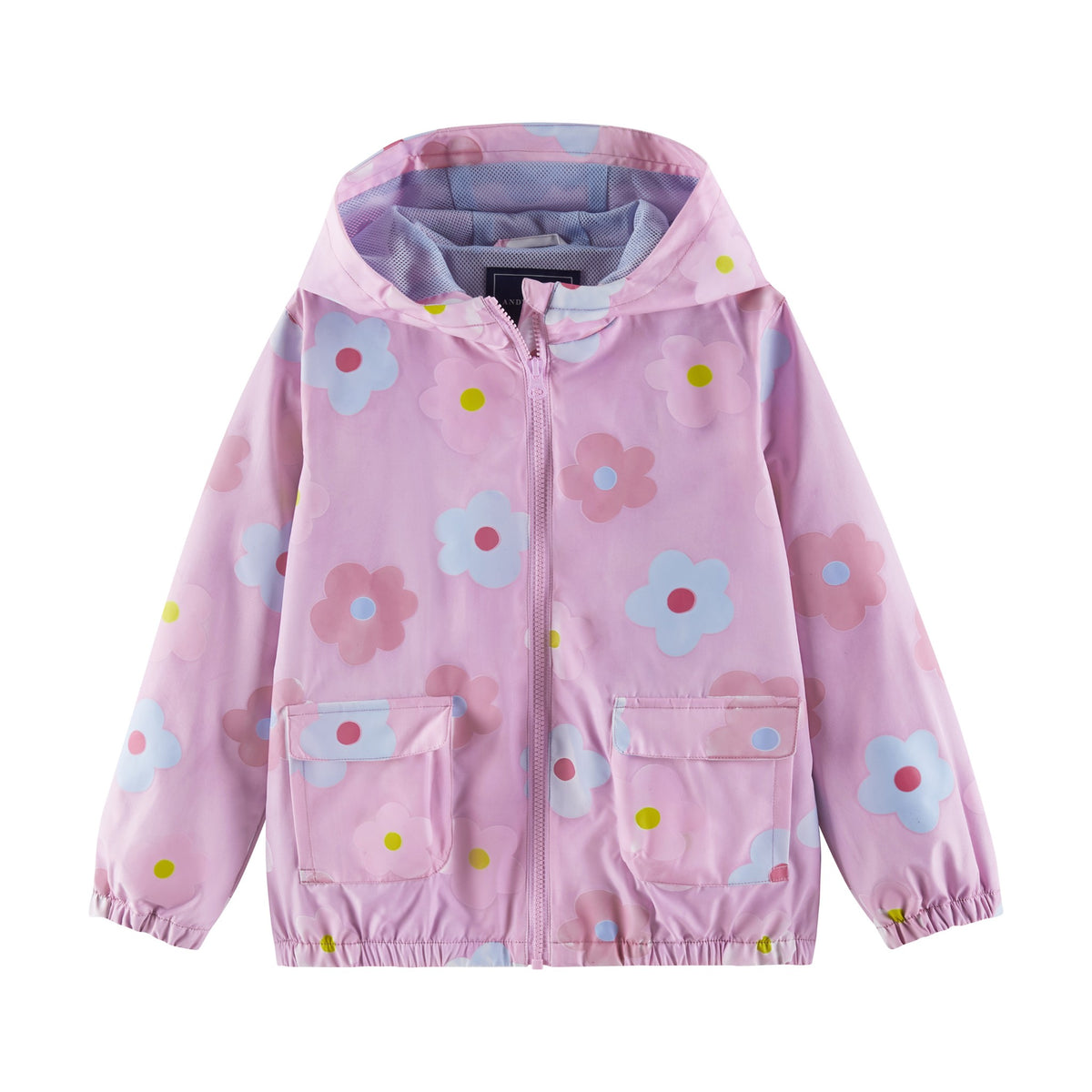 Kids (3-8) Color Change Raincoat | Pink Flower – Andy & Evan